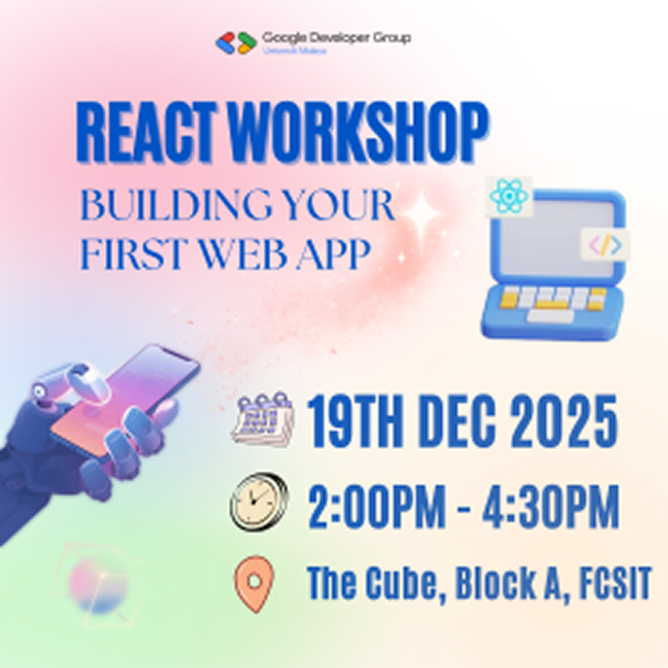 See React Workshop: Building Your First Web App at Google Developer Groups GDG on Campus ...